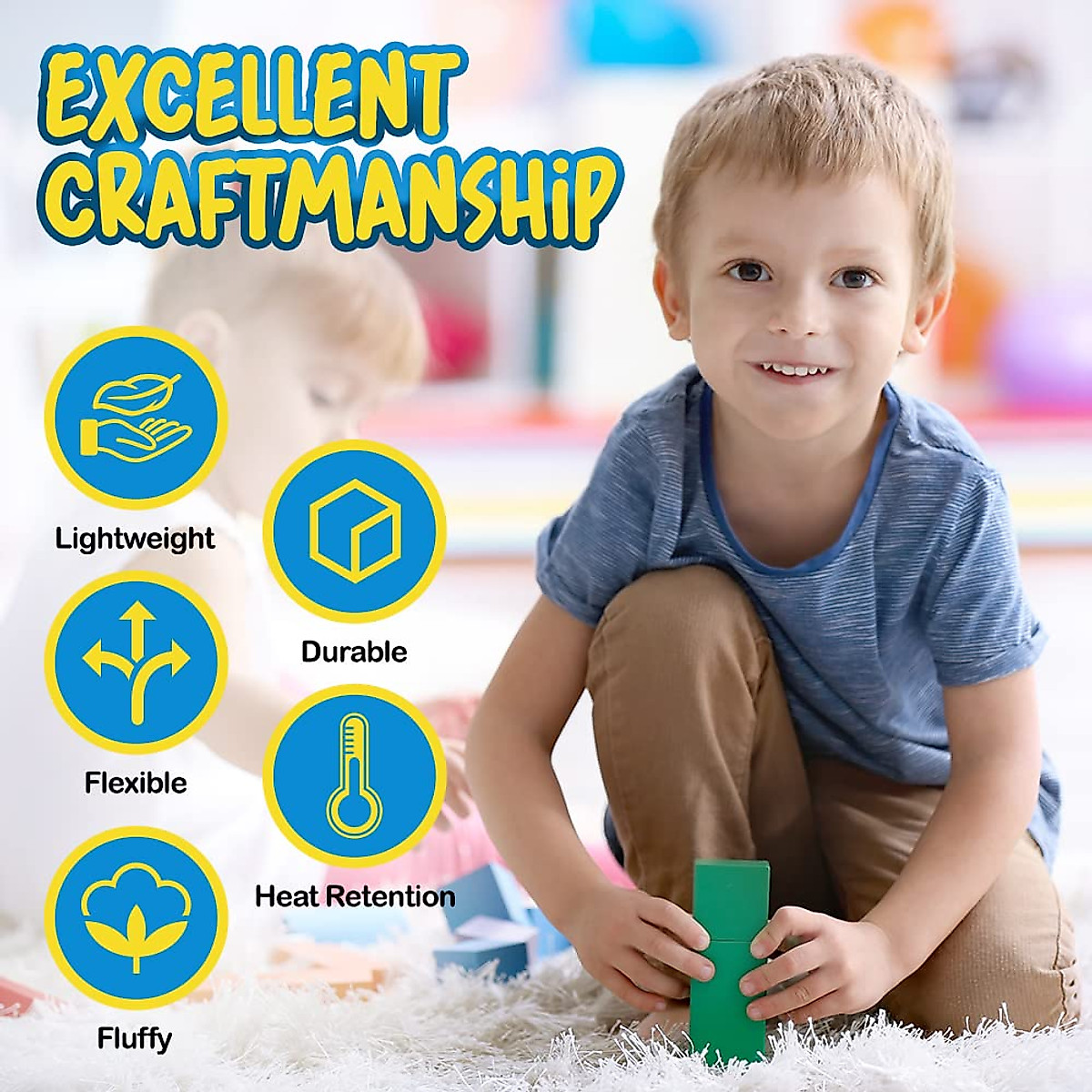 Debra Weitzner 6 Pairs Warm Fuzzy Socks for Kids with Grippers - Non Skid Slipper Socks for Toddlers - Dark Two Tone 6-10 Yr