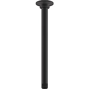 KOHLER 7392-BL Rainhead Arm and Flange, Matte Black