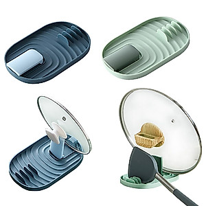 Multifunctional Spoon Rest, 2PCS Foldable Pot Lid Holder Spoon Rest Pan Pot Cover Lid Rack Shelf Stand Holder for Stove Top Kitchen Gadgets Utensil Holder for Home Use Stove Spoon Rest