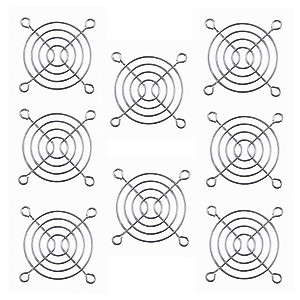 bnafes Fan Grill Metal Household Grill Protector Finger Guard for 60mm Case Fan 8pcs Silver Tone