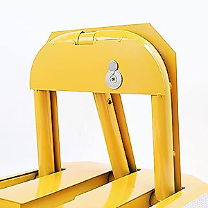 Folding Parking Barrier,Parking Space Lock Manual Parking Blocker,Thickened Safety Anti Parking Blocker,for Private Parking Spaces in Parking Garages