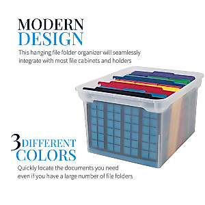 Advantus File and Folder Dividers, 3-Count, Red/Blue/Black (50912)