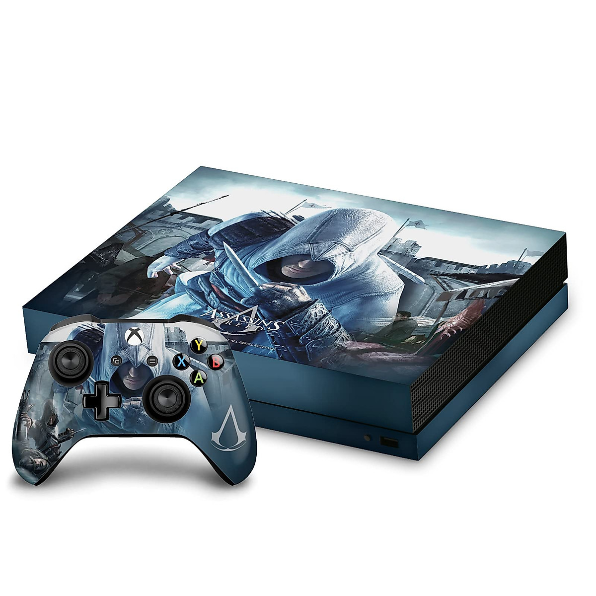 Head Case Designs Officially Licensed Assassin's Creed Key Art Altaïr Graphics Vinyl Sticker Gaming Skin Decal Cover Compatible With Xbox One X Console and Controller Bundle