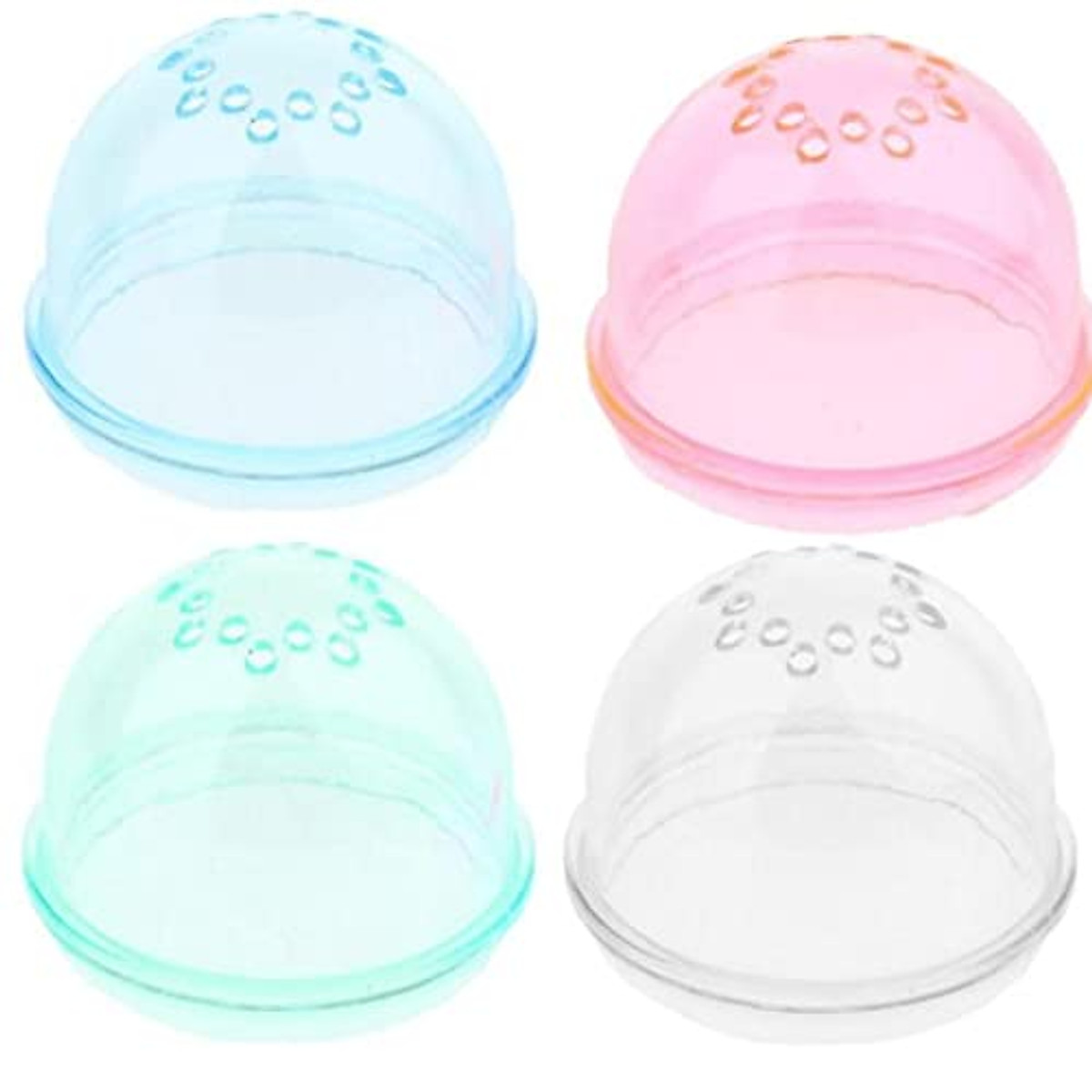 Ayrsjcl Hamster Cage Hole Cover 4pcs DIY Hamster Tunnel External Tube Stopper Plug End Cap Interface Fitting with Ventilated Holes (Random Color)