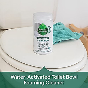 Seventh Generation Zero Plastic Toilet Bowl Powder Foaming Cleaner Fragrance Free 12.3 oz