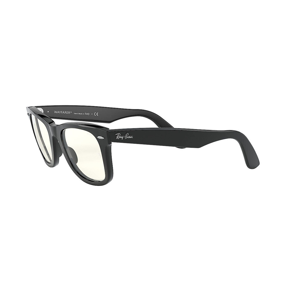 Ray-Ban RB2140 Original Wayfarer Square Sunglasses, Black/Photochromic Grey Polarized, 50 mm