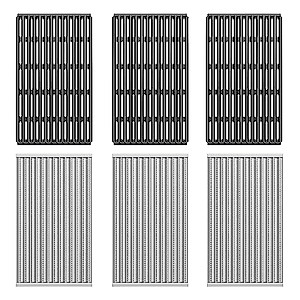 BBQ-PLUS Porcelain-Enamel Cooking Grid Grate and Emitter Plates Replacement Parts for Charbroil Commercial TRU-Infrared Grills 463242715 463242716 463276016 466242715 466242815, Lowes 606682 639322