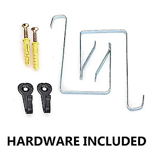 ALYER Wall Hanging Mesh Laundry Hamper,Over The Door Large Storage Bag with Big Metal Rim Opening,Hardware Included (Black)