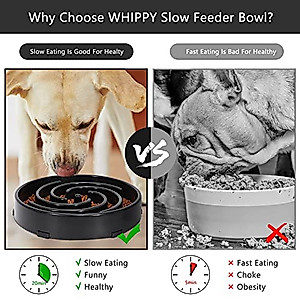 Slow Feeder Large Dog Bowls for Large Medium Dog Non Slip Maze Puzzle Bowl Pet Slower Food Feeding Dishes Interactive Bloat Stop Dog Bowl Preventing Choking Healthy Dog Bowl, Black