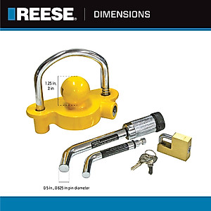 Reese Towpower 7014700 Tow 'N Store Lock Kit, Yellow
