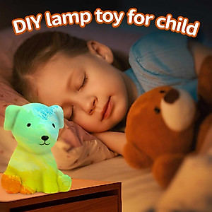 HAPMARS Paint Your Own Dog Lamp Kit 1pcs, DIY Dog Art Craft Painting Kits for Girls Boys Kid Age 4 5 6 7 8 9 10 11 12+, Art Supplies Creative Gifts for Easter, Birthday, Christmas, Party