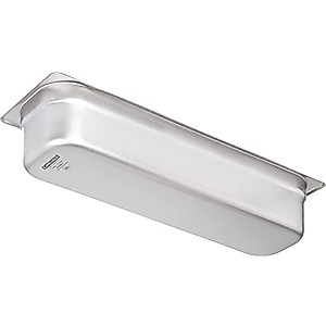 Carlisle FoodService Products CFS 60700HL4 DuraPan Light Gauge Stainless Steel Long Half-Size Food Shotgun Pan, 4" Deep (Pack of 6)