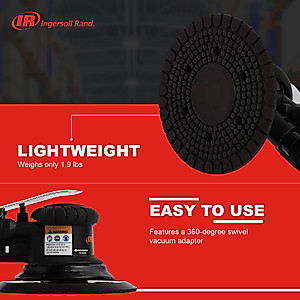 Ingersoll Rand 300G Random Orbital Air Sander, 3/16" Orbit, 6" Pad, 10,000 RPM, 0.2 HP