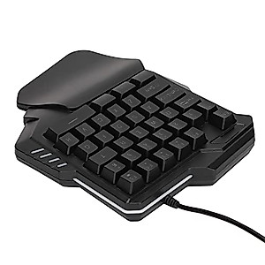 Mini Gaming Keyboard, One Handed Keyboard Accurate Control 35 Keys for Game for Home for Dorm