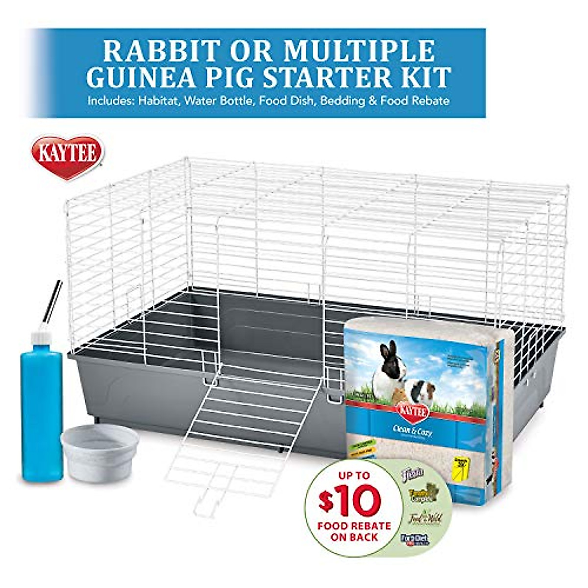 Kaytee My First Home Starter Kit Habitat for Pet Rabbits or Multiple Guinea Pigs