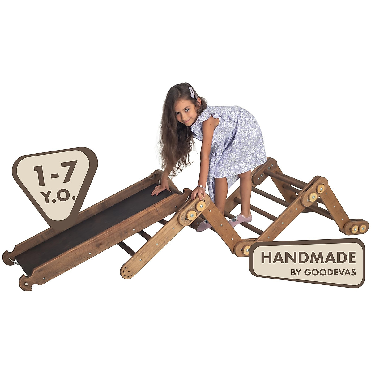 Foldable Snake Pickler Set 8in1 with Climber and Slide with ramp - Montessori Climbing Toys for Toddlers and Kids 1-7 y.o.