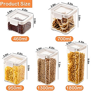 Maggiemiss Multifunctional Sealed Food Storage Tank-Durable and Stackable,Suitable for a Variety of Scenarios,Environmentally Friendly and Reusable (white cover-1300ml)