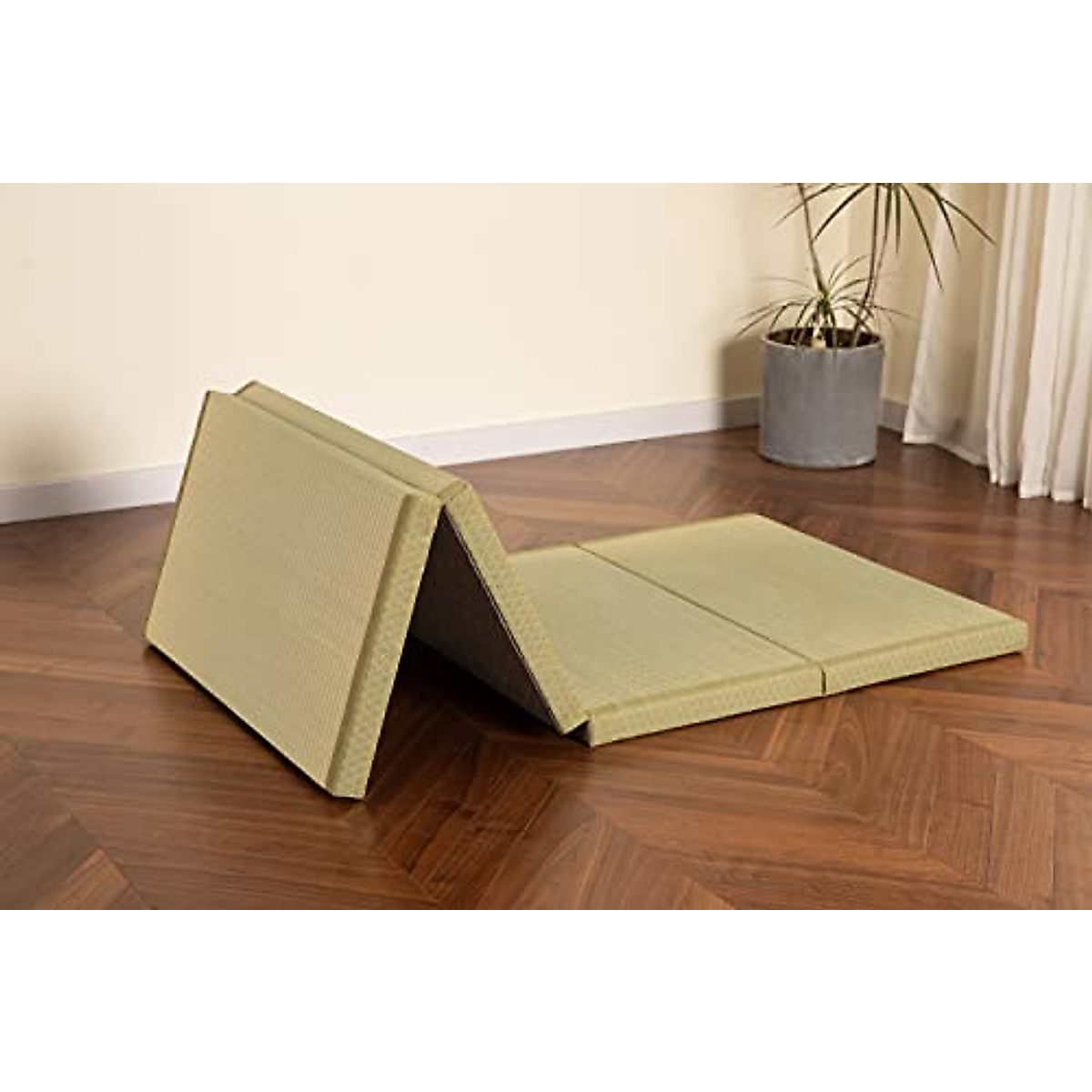 MustMat Tatami Mat Thick Japanese Floor Mattress Rush Grass Tatami Bed Twin 35.4" x 78.7" x 1.8"