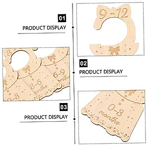 Cabilock 7pcs Closet Divider Kids Wooden Hangers Toddler Hangers Hangers Closet Dividers Baby Hangers Baby Closet Organizer Wood Clothes Rail Wardrobe Baby Hangers for Closet