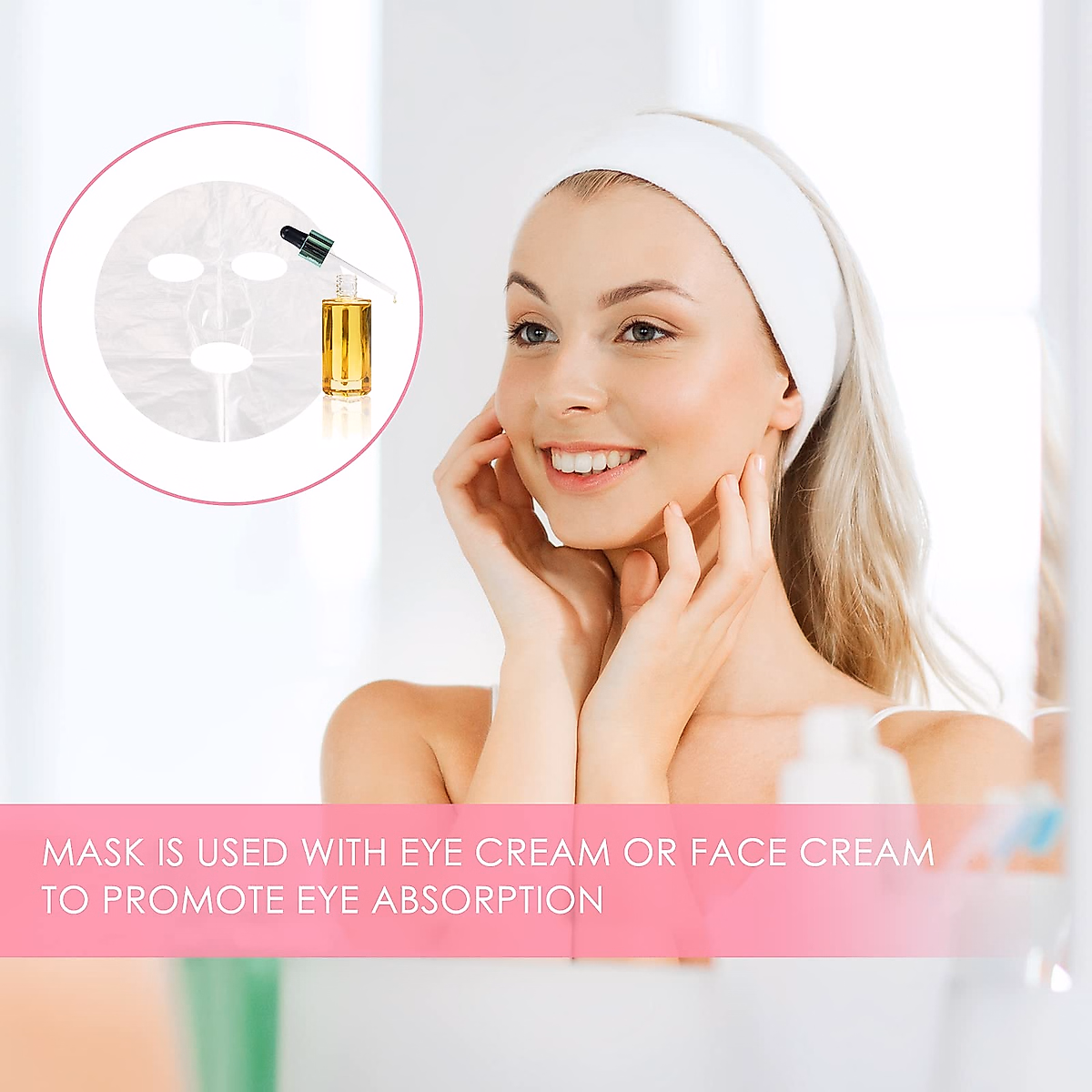 200 Sheets Facial Plastic Mask Disposable Facial Sheet Mask Transparent Face Masks Skincare Preservative DIY Clear Spa Thin Plastic Wrap Moisture Retention