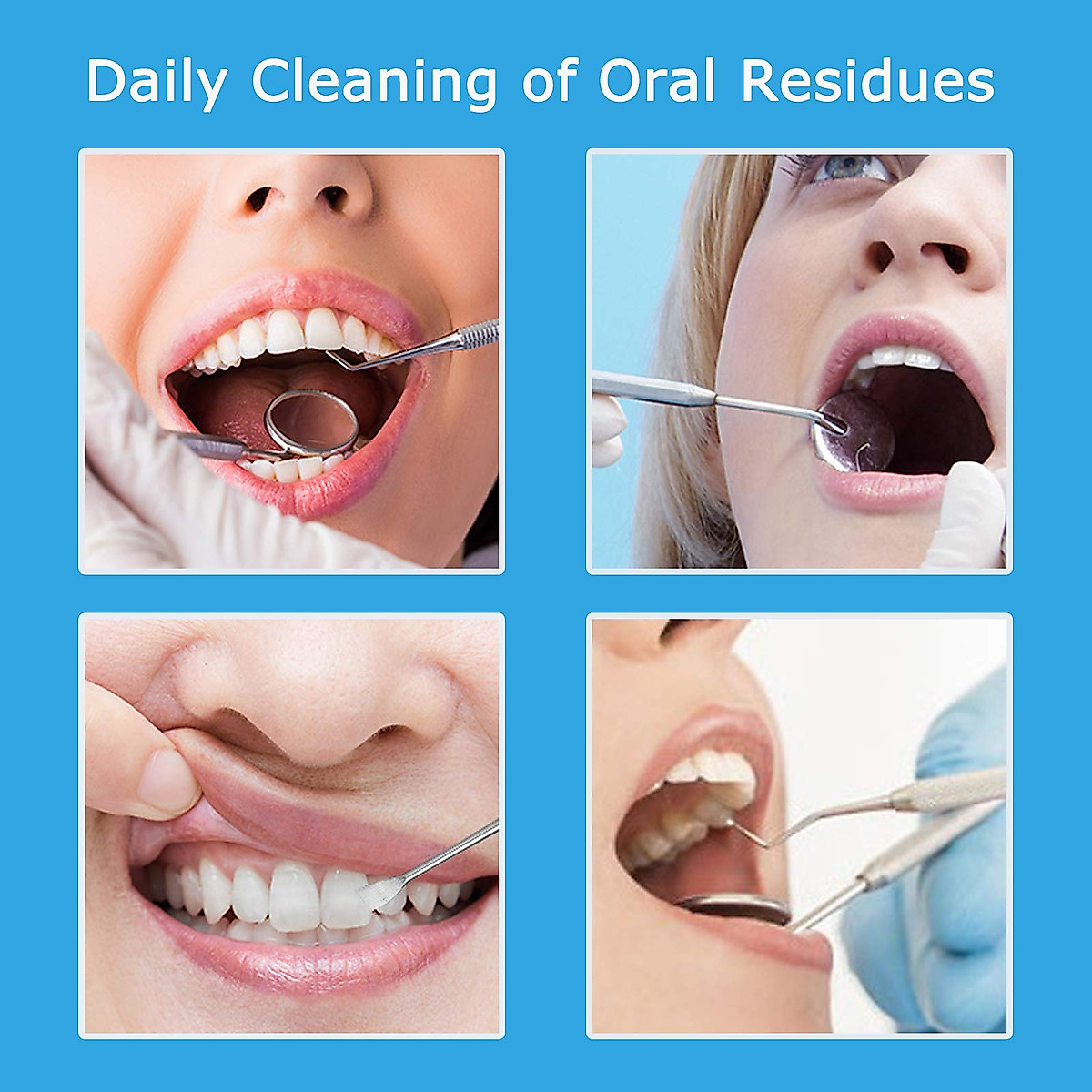 DOUCEUR Teeth Cleaning Kit, Teeth Cleaning Tools with Mouth Mirror, Teeth cleaner and Oral Care for Adults and Pets