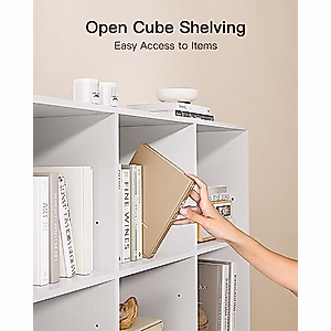 Pipishell 9-Cube Bookshelf & 6-Tier Bookcase with Storage Drawer