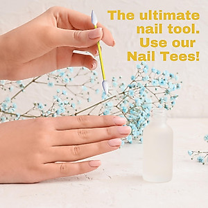Fran Wilson NAIL TEES COTTON TIPS 120 Count - The Ultimate Nail Tool, Multi-Purpose Double-sided Swabs with Pointed Ends for Precise Touch-ups and the Perfect At-Home Manicure & Pedicure