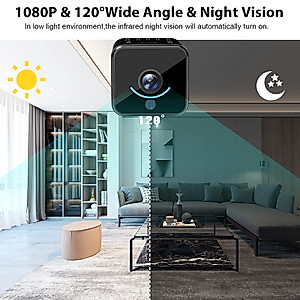 Femivo Mini Security Spy Camera Wireless WiFi Surveillance Camera for Home HD 1080P with Phone App Motion Detection IR Night Vision for Home Office Indoor with 32GB Micro SD Card