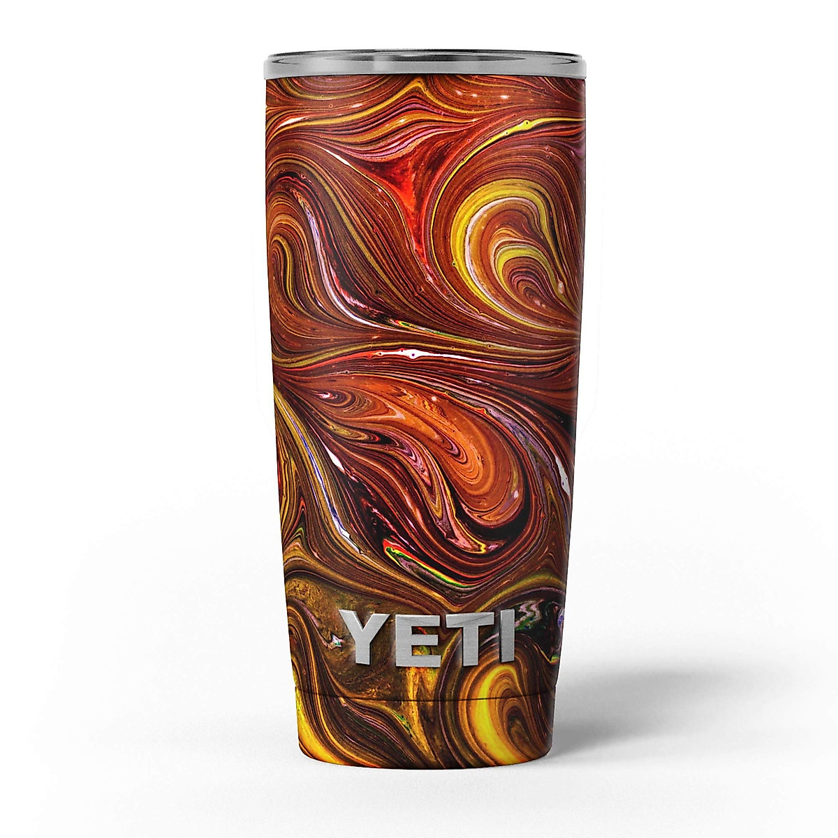 Design Skinz Red Acrylic Swirl - Skin Decal Vinyl Wrap Kit compatible with the Yeti Rambler Cooler Tumbler Cups