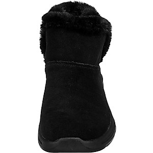 Skechers Women's GO Walk Arch FIT-Cherish Fashion Boot, Black/Black, 7.5