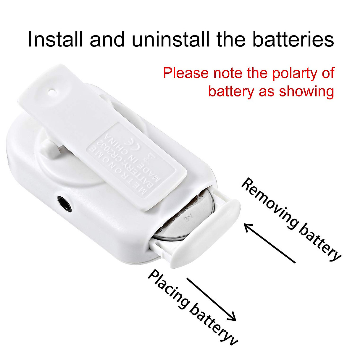 Zhehao 2 Pcs Mini Digital Metronome White, Multifunctional, Portable, Volume Adjustable, Clip On, with Speaker, Tempo, with Battery for Piano, Guitar, Saxophone, Flute, Violin, Drum(White)