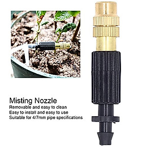Drip Irrigation Sprayer, Humidification Misting Nozzle Detachable Even Water Standard Size Cooling for Garden