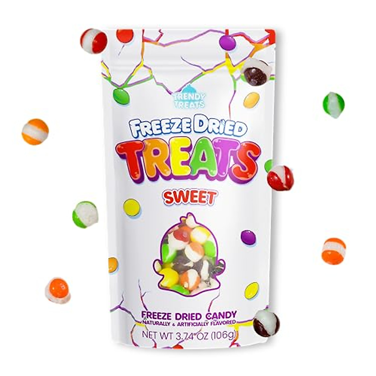 Trendy Treats Freeze Dried Candy - Fun, Exotic & Weird | Featured on Tik Tok Trendy Treats Channel | Delightful Crunchy Bites - Perfect Candy Gift for Kids - Resealable Packaging - 4.2oz