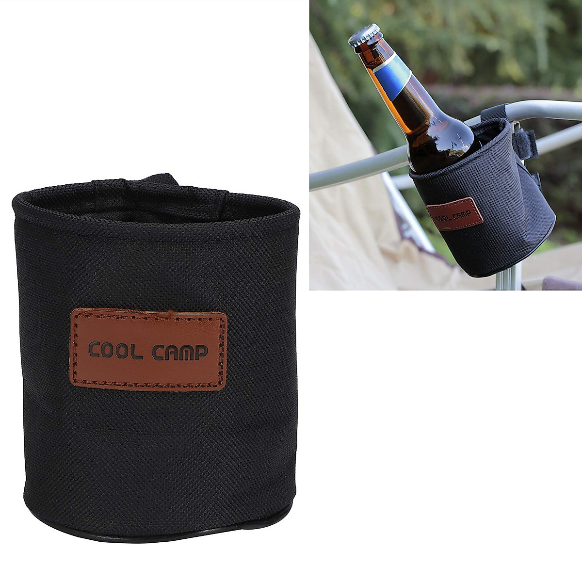 Mxzzand Chair Side Cup Holder Convenient to Be Hung Chair Cup Rack Bottle Holder for Outdoor Barbecue Picnic Fishing