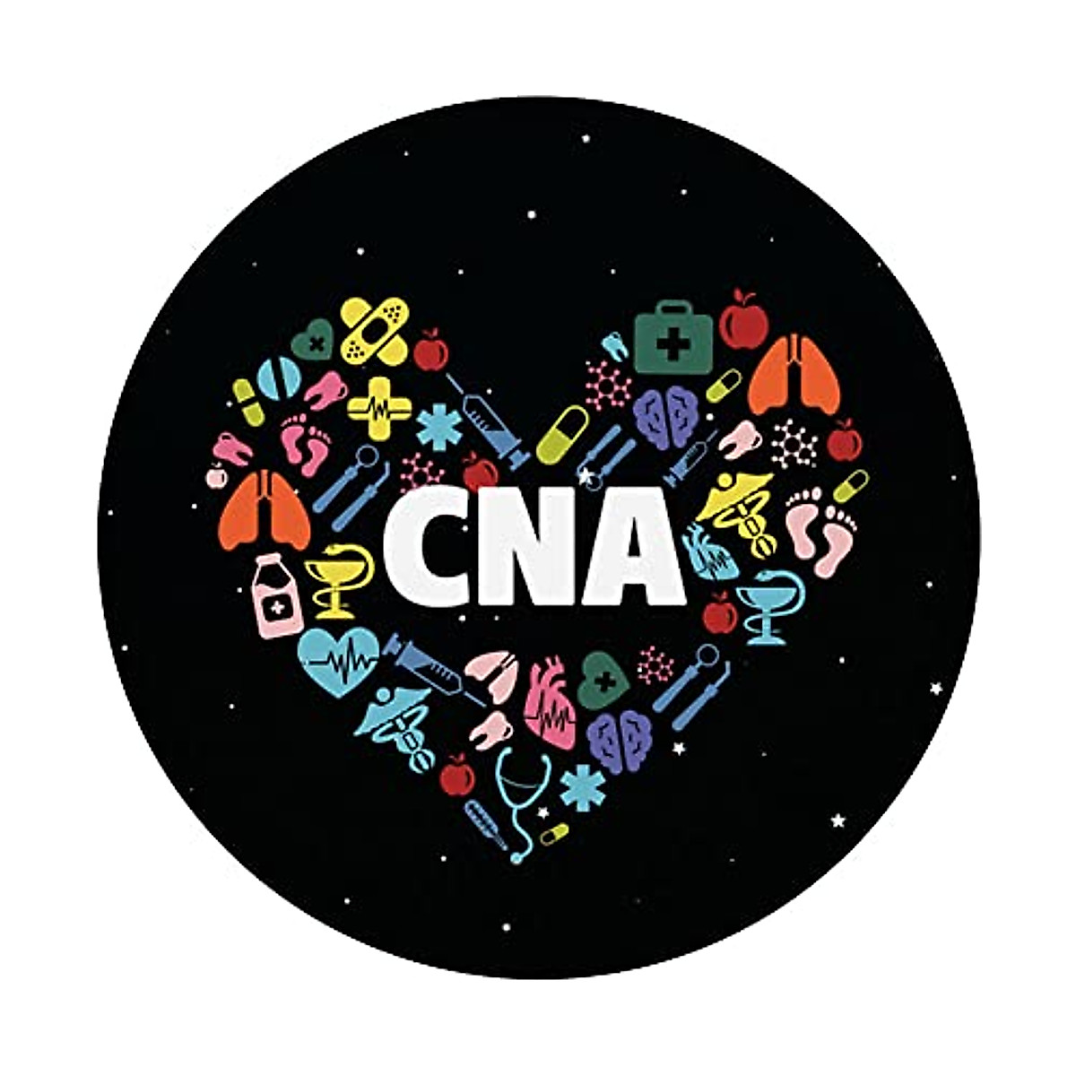 I Love Being a CNA Certified Nurse Heart Medical Assistant PopSockets Swappable PopGrip