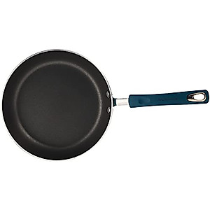 Rachael Ray Brights Deep Nonstick Frying Pan / Fry Pan / Skillet - 9.5 Inch, Marine Blue