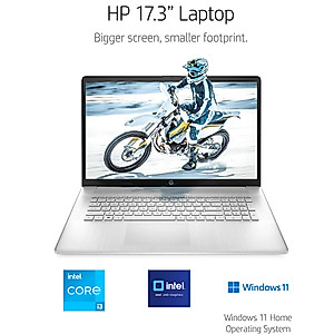hp Newest Pavilion 17.3" HD+ Display Laptop Computer, 11th Gen Intel i3-1115G4(Up to 4.1GHz, Beat i5-8250U), 8GB DDR4 RAM, 256GB SSD+256GB USB, HDMI, USB 3.0, WiFi, Webcam, Windows 11S, JVQ