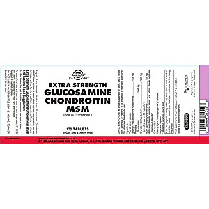 Solgar Triple Strength Glucosamine Chondroitin MSM, 120 Tablets - Promotes Healthy Joints, Supports Comfortable Movement - Shellfish Free - Gluten Free, Dairy Free - 60 Servings