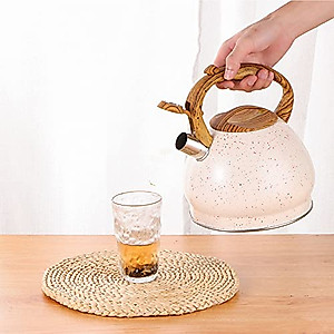 3L Whistling Tea Kettle Ergonomic Handle Rustproof L Steel Whistling Kettle For Gas Stove Induction Cooker 3L Whistling Tea Kettle