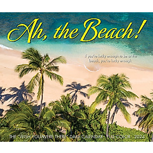 Willow Creek Press Ah, The Beach! Daily 2024 Box/Desk Calendar (5.86" x 4.72")