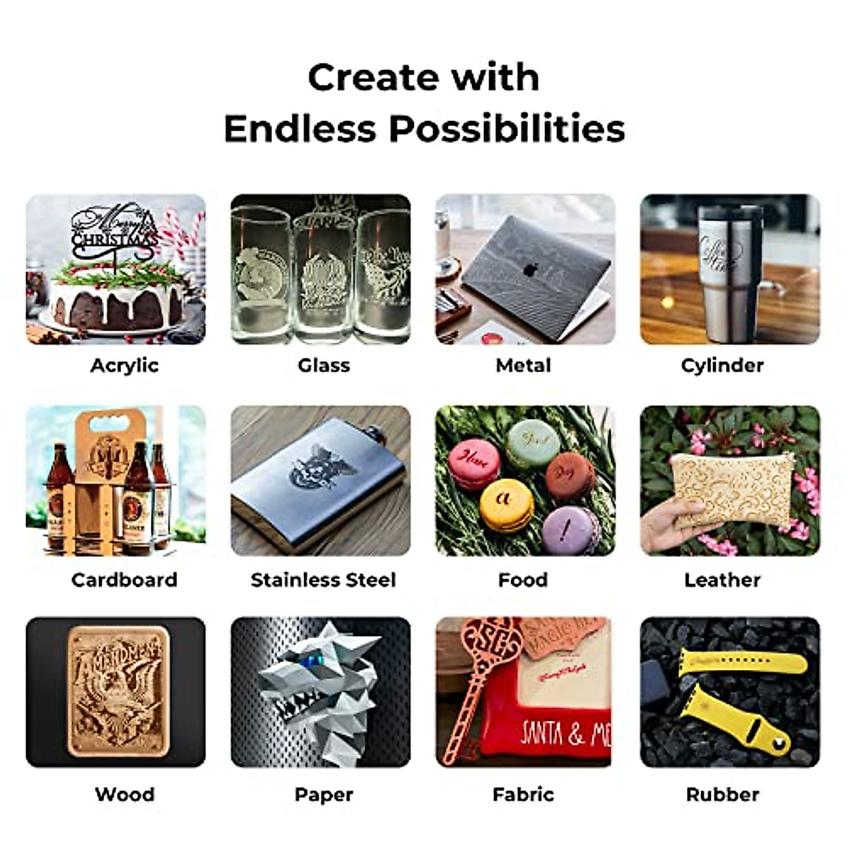 xTool D1 Pro Upgraded Laser Engraver with 4-in-1 RA2 Pro Rotary, 5W Output Power DIY Laser Cutter, 36W Higher Accuracy Laser Engraving Machine, Laser Engraver for Wood and Metal, Paper, Acrylic