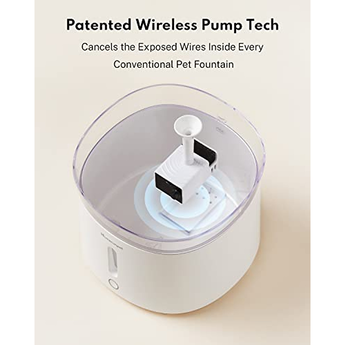 Homerunpet Cat Water Fountain Wireless Pump 3rd Compatible with Model WF20&CF20