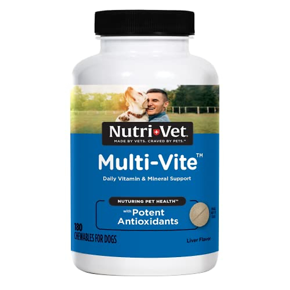 Nutri-Vet Multi-Vite Chewables for Adult Dogs - Daily Vitamin and Mineral Support to Support Balanced Diet - 180 Count