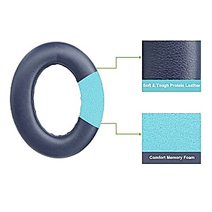 Replacement Ear-Pads Ear-Cushions for Bose 700 (NC-700) Noise Cancelling Headphones, with Soft Protein Leather, Comfort Memory Foam (Midnight Blue)