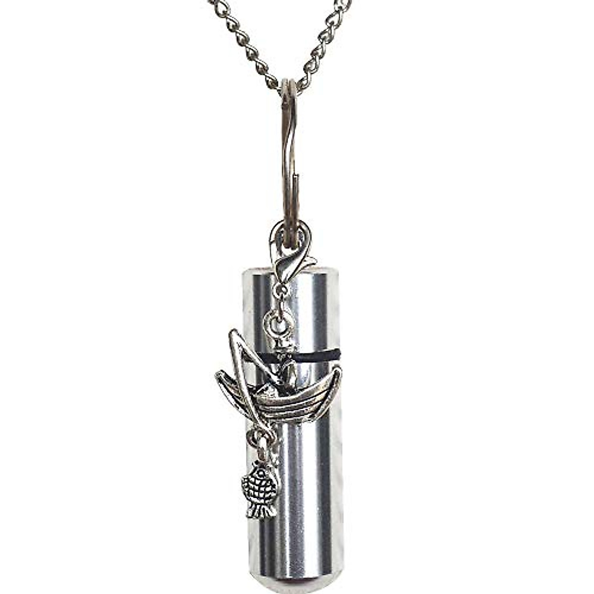 Fishing Urn Necklace Jewelry - Fishing Cremation Necklace Jewelry - Cremains - Ashes Necklace Jewelry - Memorial Jewelry