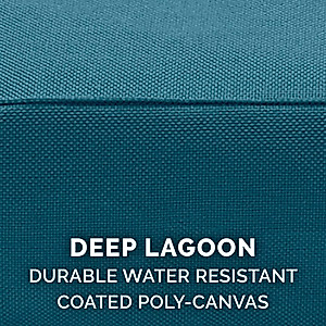 Furhaven Water-Resistant Cooling Gel Dog Bed for Large Dogs w/ Removable Washable Cover, For Dogs Up to 95 lbs - Indoor/Outdoor Logo Print Oxford Polycanvas Mattress - Deep Lagoon, Jumbo/XL