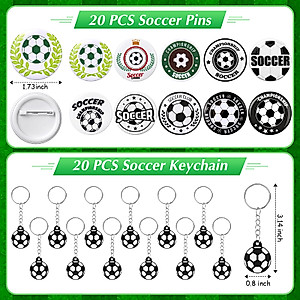 Aoriher 194 Pcs Soccer Party Favor Bulk Sport Birthday Party Gift Soccer Goodie Bag Filler Mini Soccer Ball Toy Silicone Bracelet Soccer Tattoo Sticker Soccer Slap Bracelet Keychain Button Pin