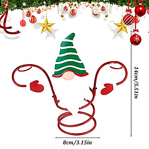 CAKEEYUM Wine Glass Holder, Christmas Glass Wine Bottle Holder with Santa Gnome Wine Bottle Glass Desktop Organizer Rack for Bar Home Display Christmas Decor