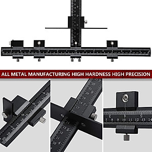 Cabinet Hardware Jig All Aluminum Alloy,Adjustable Drill Guide Template Tool for Installation of Door Drawer Front Knobs Handles and Pulls