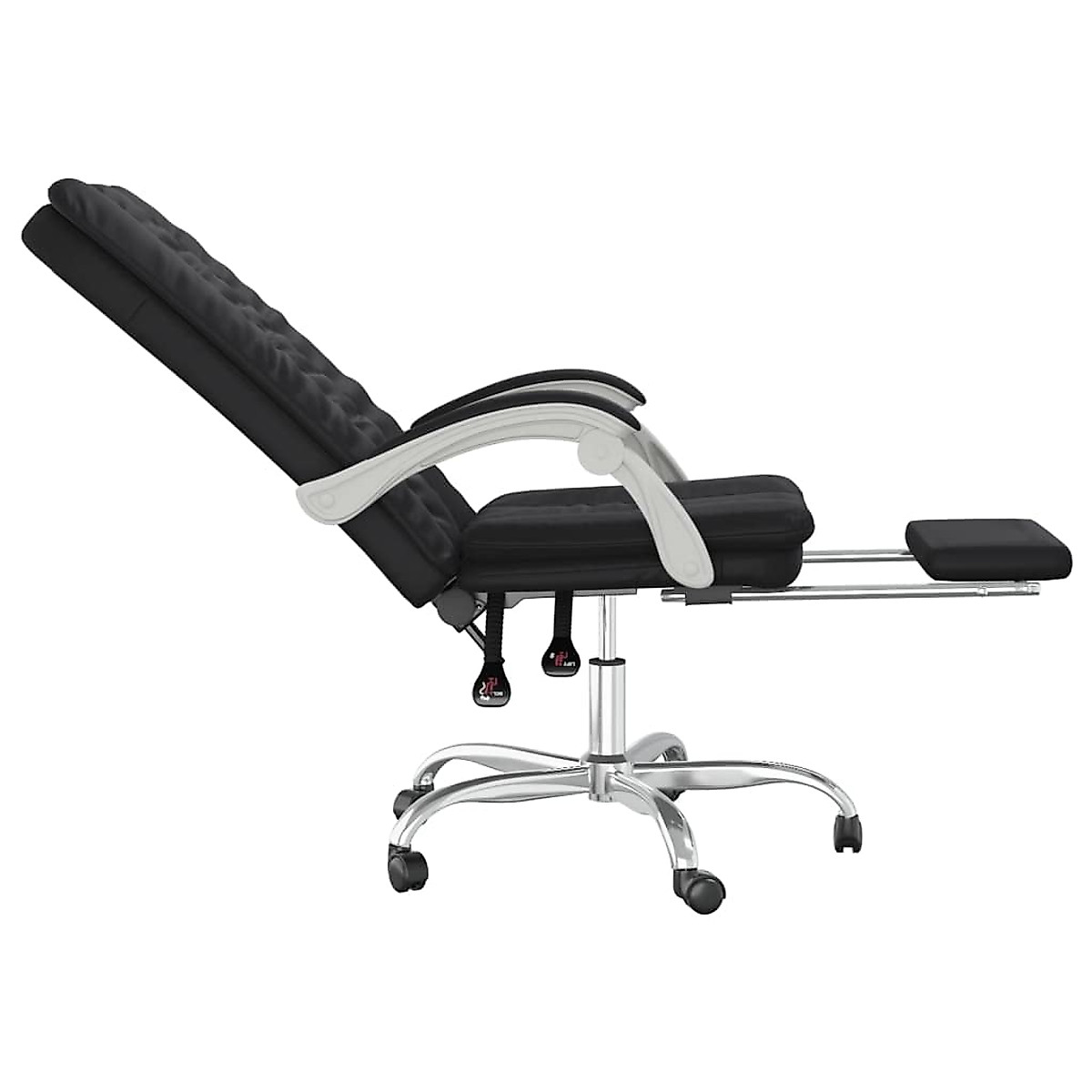 MBFLUUML High Back Computer Chair, Home Office Chair, Reclining Office Chair Black Faux Leather Suitable for Home Office